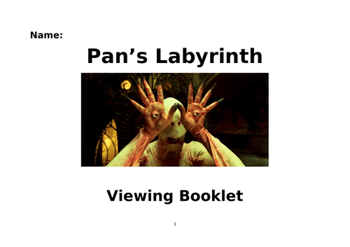 Viewing booklet for A-Level film students studying 'Pan's Labyrinth ...