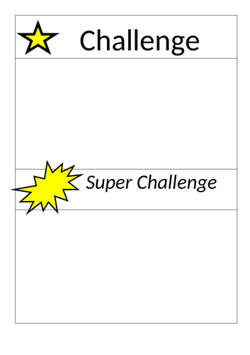 Challenge Template Cards | Teaching Resources