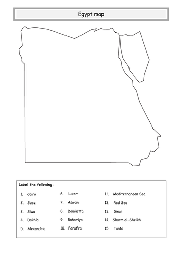 ** Egypt map ** | Teaching Resources
