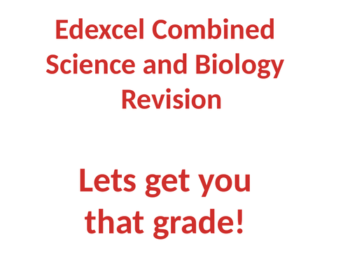 Edexcel Biology Revision CB1/SB1 - CB3/SB3 (combined and triple ...