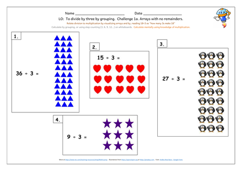 Multiplication and Division Year 3 Differentiated Challenges ... Multiplication and Division Year 3 Differentiated Challenges ...