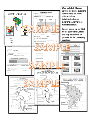 SOUTH AMERICA A RESEARCH PROJECT | Teaching Resources