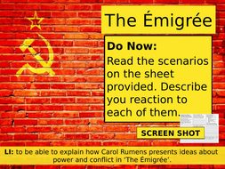 The Emigree for Lower Ability | Teaching Resources