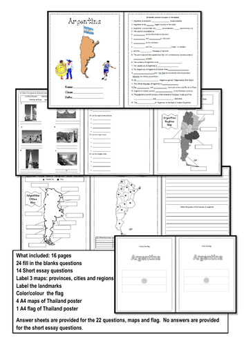 Argentina A Research Project | Teaching Resources