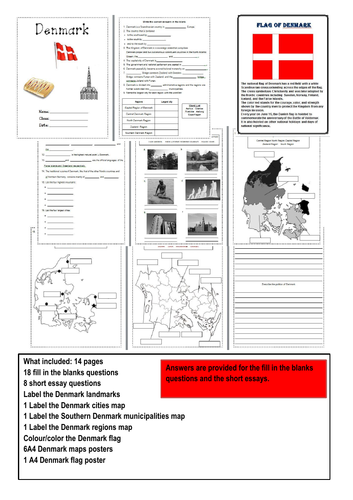 Denmark A Research Project | Teaching Resources