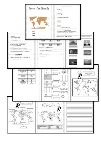 Seven Continents A Research Project | Teaching Resources