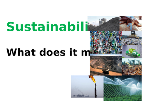 GCSE - Sustainability & Worksheet | Teaching Resources