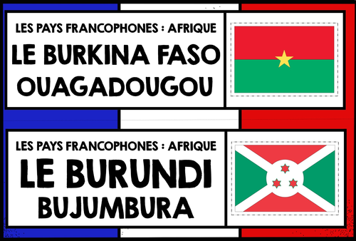 FRENCH-SPEAKING COUNTRIES WORD WALL | Teaching Resources