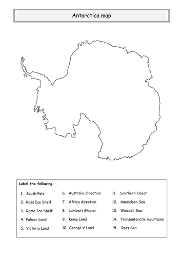 ** Antarctica world map ** | Teaching Resources