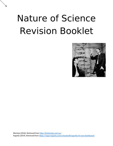 IB Biology Nature of Science Booklet | Teaching Resources