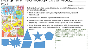 Cover work, KS3, DT, Textiles, Food, Resistant Materials, Whole lesson ...