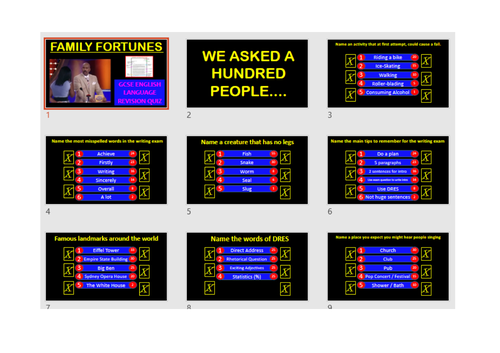 Family Fortunes - GCSE English Language Revision PowerPoint | Teaching ...