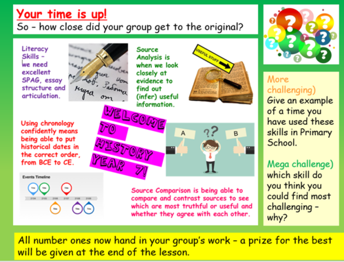 History Skills - Introduction | Teaching Resources