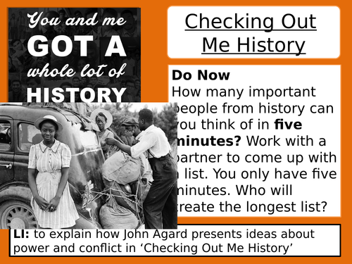 Checking Out Me History: Lower Ability | Teaching Resources