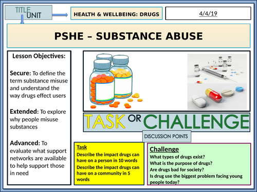 Substance Abuse - Drugs PSHE | Teaching Resources
