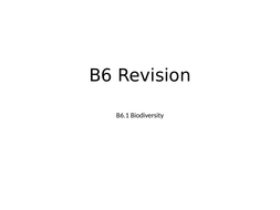 GCSE 9-1 Revision Biology OCR Unit 6 Revision Slides | Teaching Resources