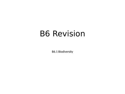 Gcse 9 1 Revision Biology Ocr Unit 6 Revision Slides Teaching Resources