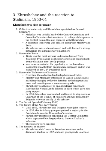 Tsarist and Communist Russia: All the revision notes you need to know A ...