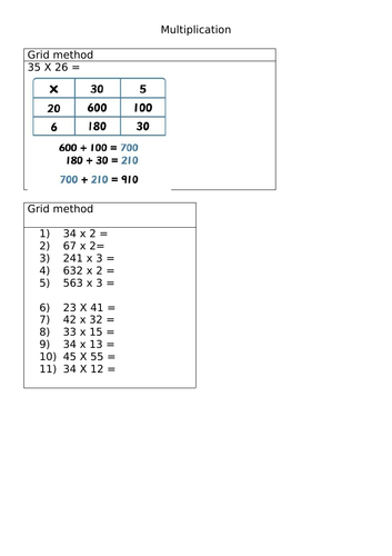 Multiplication | Teaching Resources