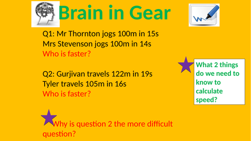 KS3 Speed, Distance and Time | Teaching Resources