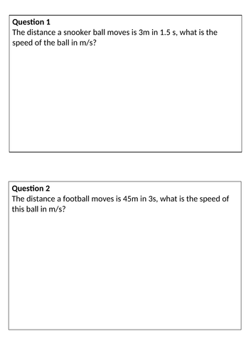 KS3 Speed, Distance and Time | Teaching Resources