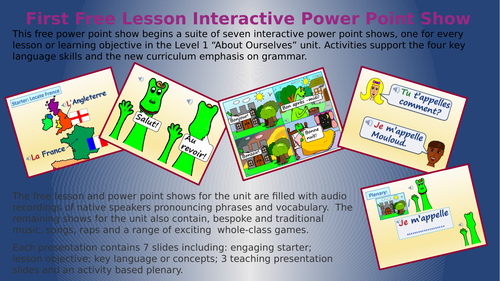 FREE PRIMARY FRENCH LESSON YEAR 3+/GRADE 2+: Greetings | Teaching Resources