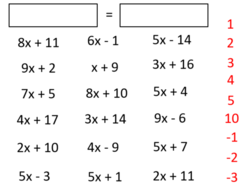 Equations - x on both sides - Problem Solving | Teaching Resources