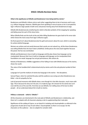 AQA A Level English Literature - Othello | Teaching Resources AQA A Level English Literature - Othello | Teaching Resources