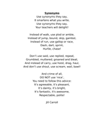 Synonym Poem | Teaching Resources