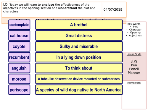 AO3 Contextand introduction to language analyses of a novel using Of ...