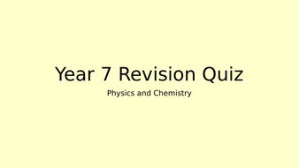 KS3 Science- Year 7- Revision Quiz- Physics | Teaching Resources