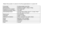 Introduction to vampires... nice comprehensive task about vampire ...