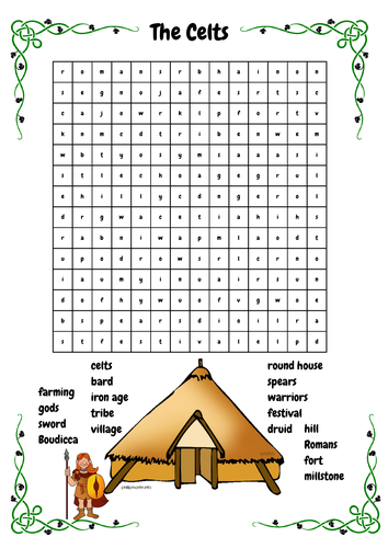 Wordsearch - The Celts | Teaching Resources