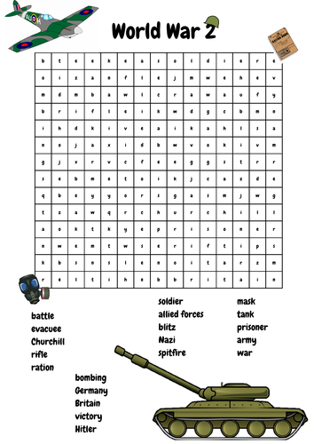 Wordsearch - World War 2 | Teaching Resources