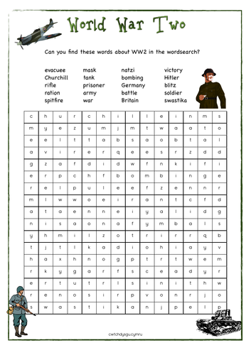 Wordsearch - World War 2 | Teaching Resources