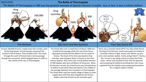 OCR Sparta Activities | Teaching Resources