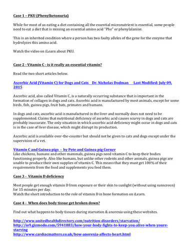 Ib Biology Option D 1 Human Nutrition Teaching Resources