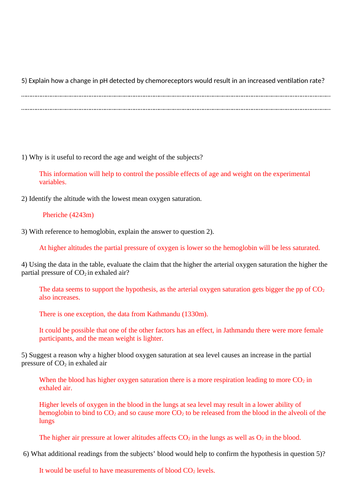 IB Biology OPTION D 6 (HL) - Transport of respiratory gases | Teaching ...