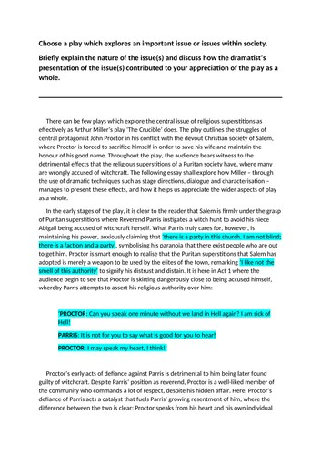 The Crucible Essay and Quote Booklet Bundle: NAT 5/Higher | Teaching ...