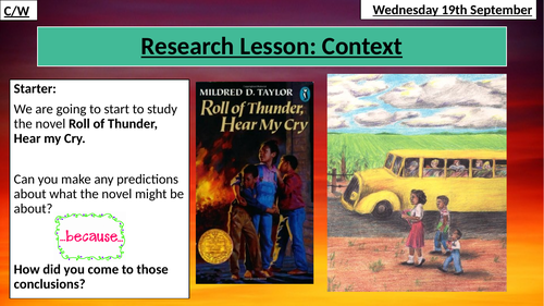 Roll Of Thunder, Hear My Cry Unit (Chapters 1-7) | Teaching Resources