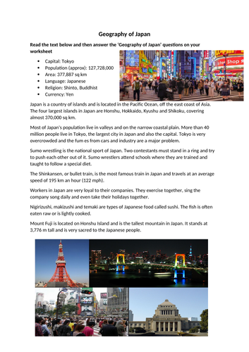 Japanese Lifestyles | Teaching Resources