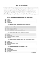 French - GCSE - reading practice - les vacances - holidays - HIGHER ...