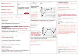 GCSE Physics Forces and motion revision mat EDEXCEL | Teaching Resources