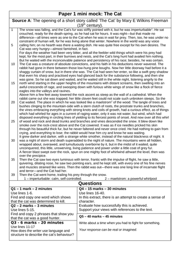 Edexcel English Language Mock-Per-Page | Teaching Resources