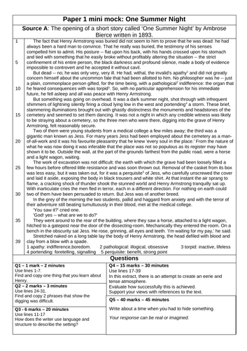 Edexcel English Language Mock-Per-Page | Teaching Resources