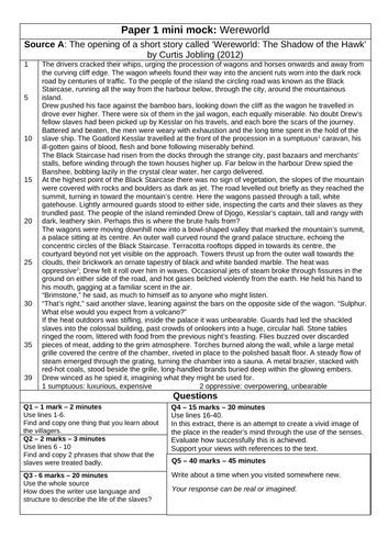 Edexcel English Language Mock-Per-Page | Teaching Resources