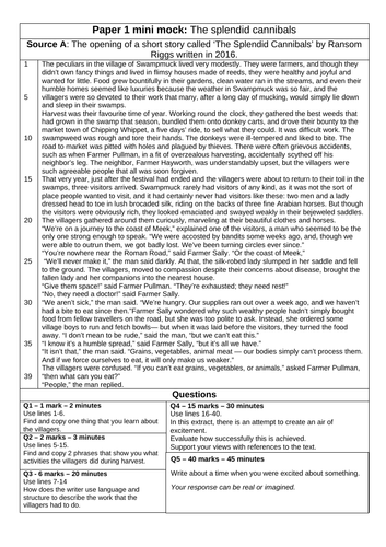 Edexcel English Language Mock-Per-Page | Teaching Resources