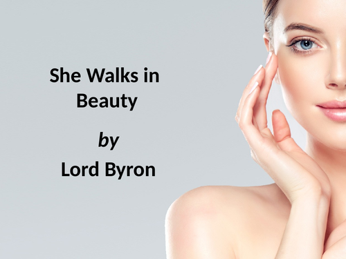 She Walks in Beauty Poetry Analysis Lesson | Teaching Resources