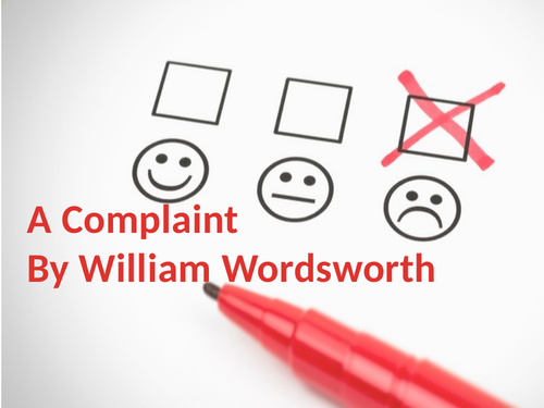 A Complaint Poetry Analysis Lesson | Teaching Resources