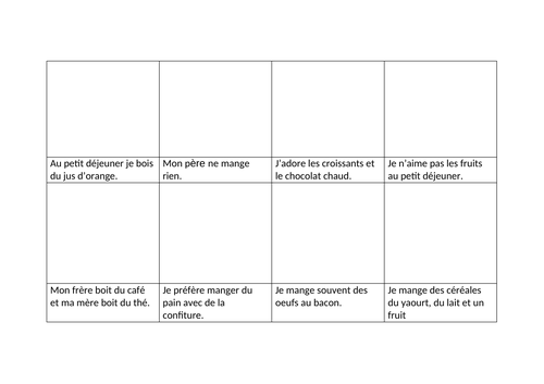 French breakfast booklet | Teaching Resources